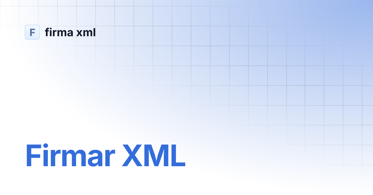 Firmar XML | firma xml